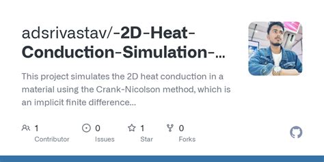 GitHub Adsrivastav D Heat Conduction Simulation Using Crank Nicolson Method In Python This