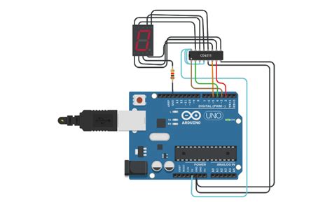 Circuit Design 7 Segmentni Displej Tinkercad