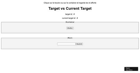 current target vs target id codesandbox