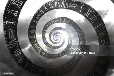 초현실적 인 무한대 시간 나선형 에 공간 골동품 오래 된 시계 추상 프랙탈 나선형 3d 일러스트 0명에 대한 스톡 사진 및 기타 이미지 Istock