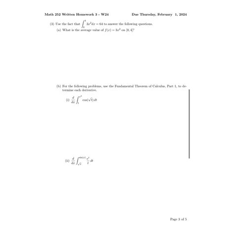 Solved Math 252 ﻿written Homework 3 ﻿w24due Thursday