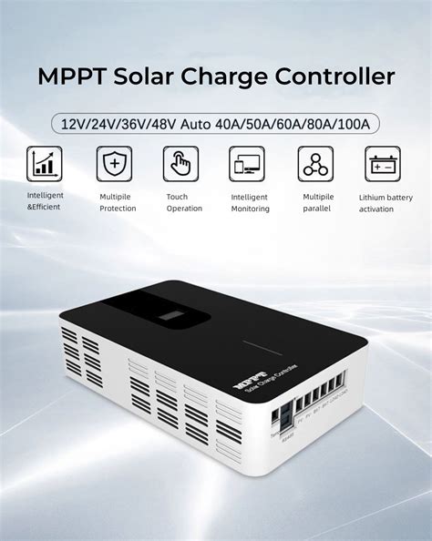 100a Mppt Solar Smart Digital Controller Automatic Regulator 20a 60a Ce Rohs Solar Controller
