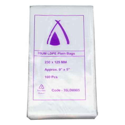 Tp 9 X 5 Ldpe Bag 35um 100pcs X 10pack