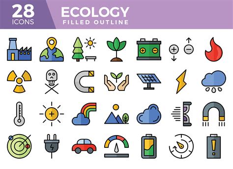 Ecology Filled Outline Icons Set The Collections Include For Web Design App Design Ui Design