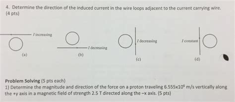 Solved 4 Determine The Direction Of The Induced Current In Chegg Com