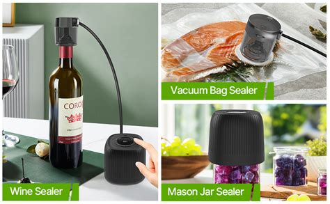 Wothfav 3 In 1 Electric Mason Jar Vacuum Sealer Kit