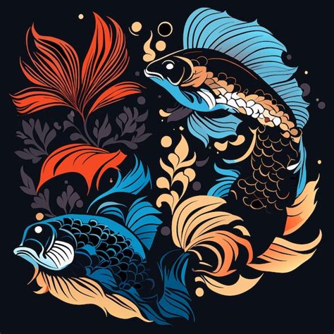 Premium Vector Vector Art Of Exotic Fish Iconic Marine Life