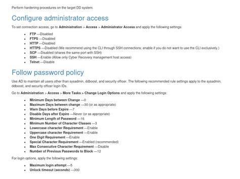 Perform Hardening Procedures Dell Powerprotect Cyber Recovery Configuring And Hardening The