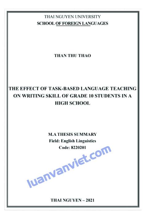 Trọn bộ mẫu kèm đề tài luận văn thạc sĩ ngôn ngữ Anh chi tiết