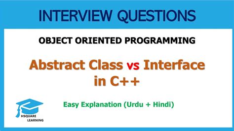 Abstract Class Vs Interface Oop Interview Questions Urdu Hindi Youtube