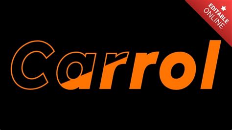 Carrol Orange Slice Text Effect Generator