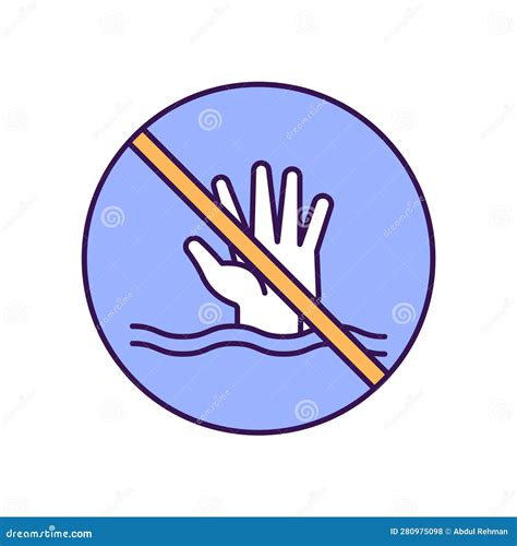 Drawing Warning Outline With Colors Fill Vector Icon That Can Easily Edit Or Modify Stock
