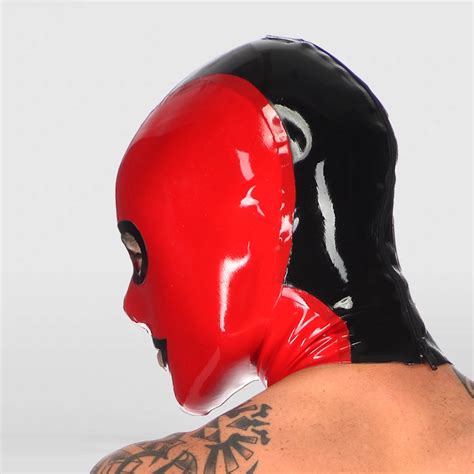 Latex Bondage Hood Back Zipper Fetish Wrestling Bondage Aesthetic