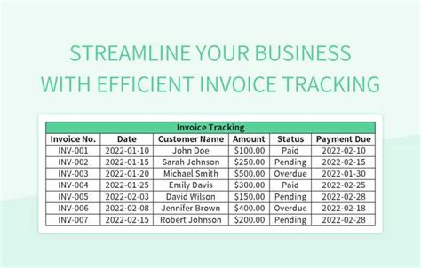 Streamline Your Business With Efficient Invoice Tracking Excel Template Free Download Pikbest
