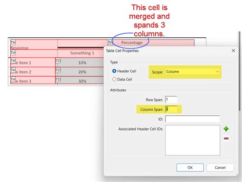 Table Accessibility Issues Cells Appear Merged Sh Adobe Product