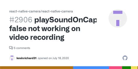 PlaySoundOnCapture False Not Working On Video Recording Issue React Native Camera