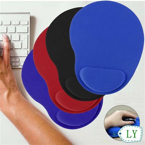 แผ่นรองเมาส์ฟองน้ํา แบบนิ่ม กันลื่น ออกแบบตามสรีรศาสตร์ หลากสี สําหรับบ้าน และสํานักงาน