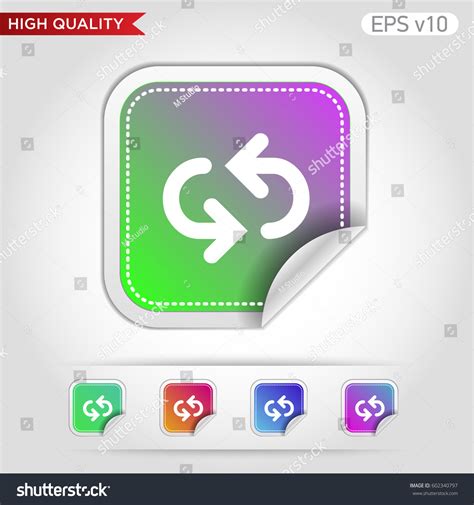 Colored Icon Or Button Of Refresh Symbol With Royalty Free Stock Vector Avopix Com