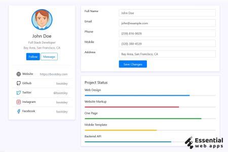 10 Bootstrap Profiles Latest Collection Essential Web Apps