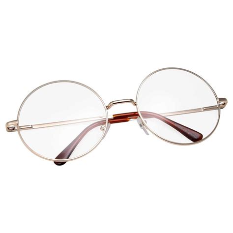 Non Prescription Round Circle Frame Clear Lens Glasses Gold C412edvi5u5