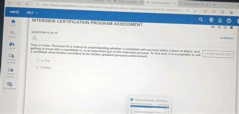 Wipro SELF INTERVIEW CERTIFICATION PROGRAM StudyX