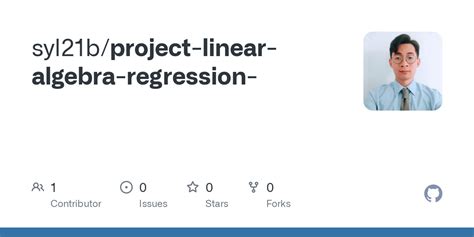 Github Syl21b Project Linear Algebra Regression