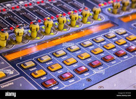 Audio Mixer Mixing Board Fader And Knobs Music Mixing Console With Backlit Buttons Selective