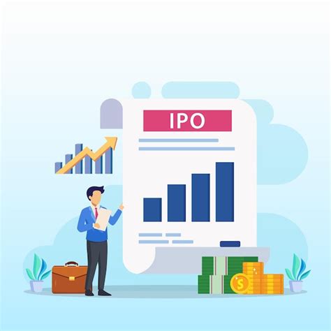 Ipo Initial Public Offering Concept Stock Market Shares Vector