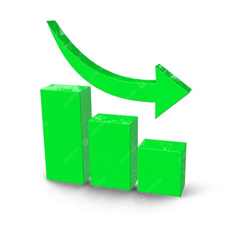 Green Arrow Downwards Showing Crisis Graph Down Recession Down Png