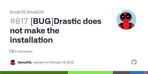 [bug]drastic does not make the installation · issue 817 · emuelec