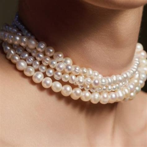 Multi Strand Pearl Necklace Etsy