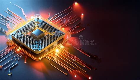 Consumer Future and Technology Concepts: Quantum Computing Concept, Glowing Circuits and ...