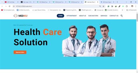 Designing A Hospital Website Using Html And Css Umar Hayat Posted On The Topic Linkedin