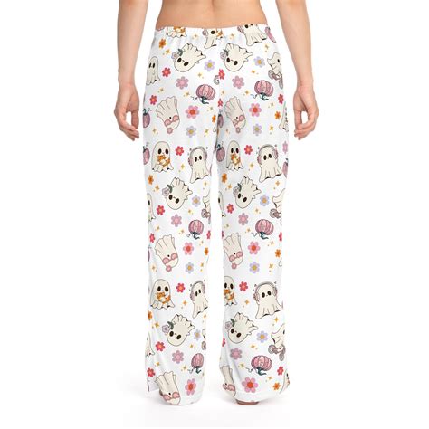 Cute Ghost Pj Pants Retro Ghost Lounge Pants T For Mom Halloween Pj Pants Friend Birthday