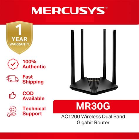 Mercusys Mr G Ac Wi Fi Dual Band Gigabit Router Mu Mimo Qos Parental Controls Multi Mode