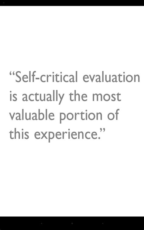 Self Critical Evaluation