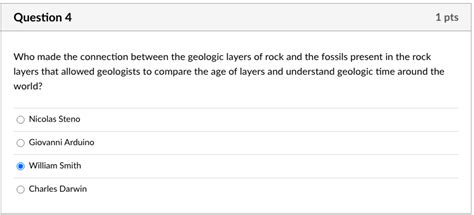 Solved Who Made The Connection Between The Geologic Layers