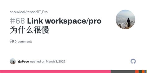 link workspace pro 为什么很慢 · issue 68 · shouxieai tensorrt pro · github