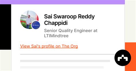Sai Swaroop Reddy Chappidi Senior Quality Engineer At Ltimindtree