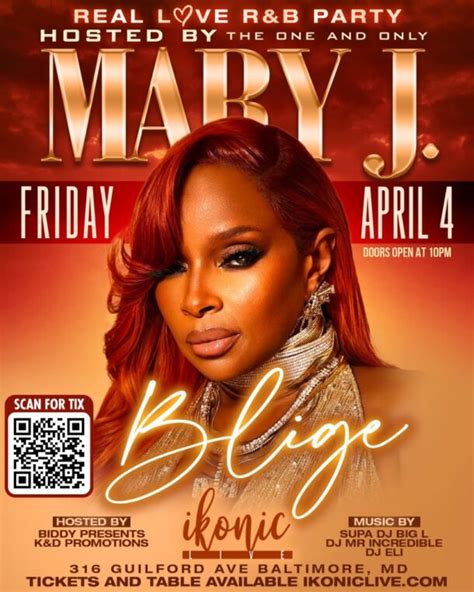 Mary J Blige Real Love Randb Party Visit Baltimore