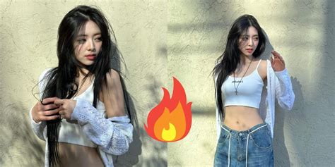 Itzys Yuna Rocks A Crop Top With Jeans Showing Off Her Perfect Figure In Recent Instagram Update