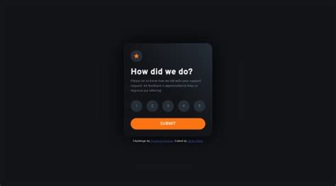 Interactive Rating Component Using Html Css And Javascript Coding