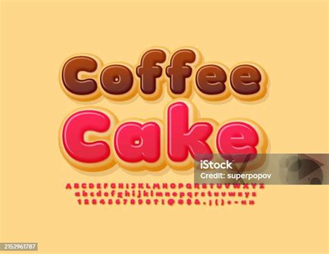 벡터 맛 있는 템플릿 커피 케이크입니다 달콤한 알파벳 문자와 숫자 세트 컴퓨터 글자에 대한 스톡 벡터 아트 및 기타 이미지 컴퓨터 글자 아이싱 도넛 Istock