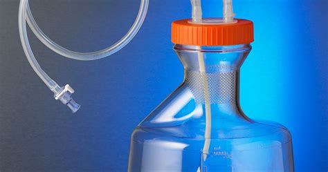 5l Plain Bottom Erlenmeyer Flask With Disposable 100 Mm Aseptic Transfer Cap 0 2 µm Vent Male