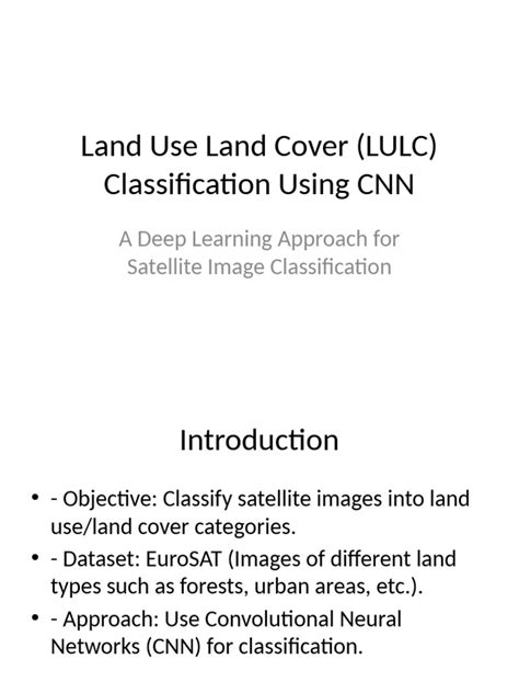 Lulc Classification Presentation Pdf
