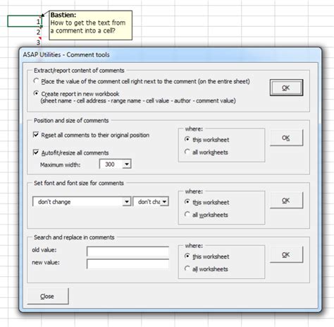 Tip Quickly Edit Or Export Cell Comments Asap Utilities Blog