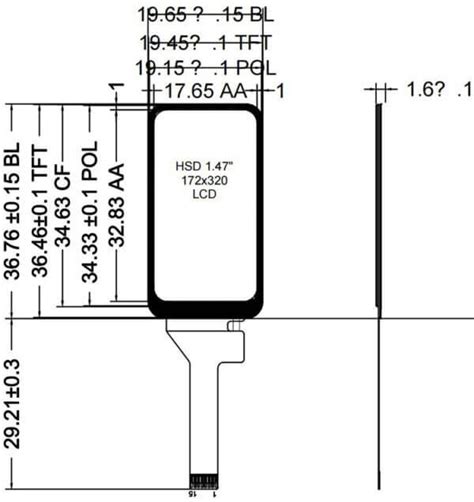 147inch Ips Lcd Display 172320 Spi 4line Interface St7789v3 Driver Ic Lcd Screen Smart Tft