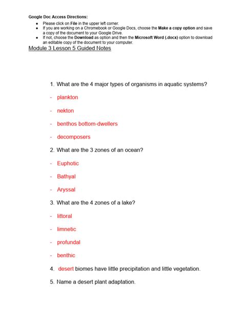 Module Three Lesson Five Guided Notes Pdf