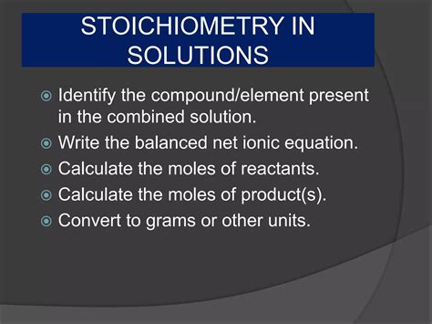 Solution Stoichiometry Pptx