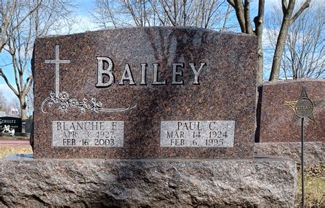 Blanche E Mcnulty Bailey 1927 2003 Memorial Find A Grave